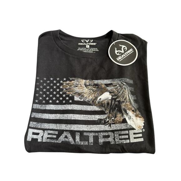 Realtree | Shirts | Realtree Large Tshirt Graphic Eagle Flag America ...